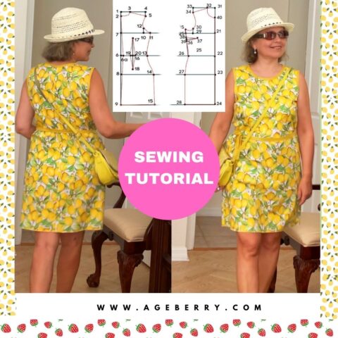 How to sew a simple shift dress and make a pattern with your own ...