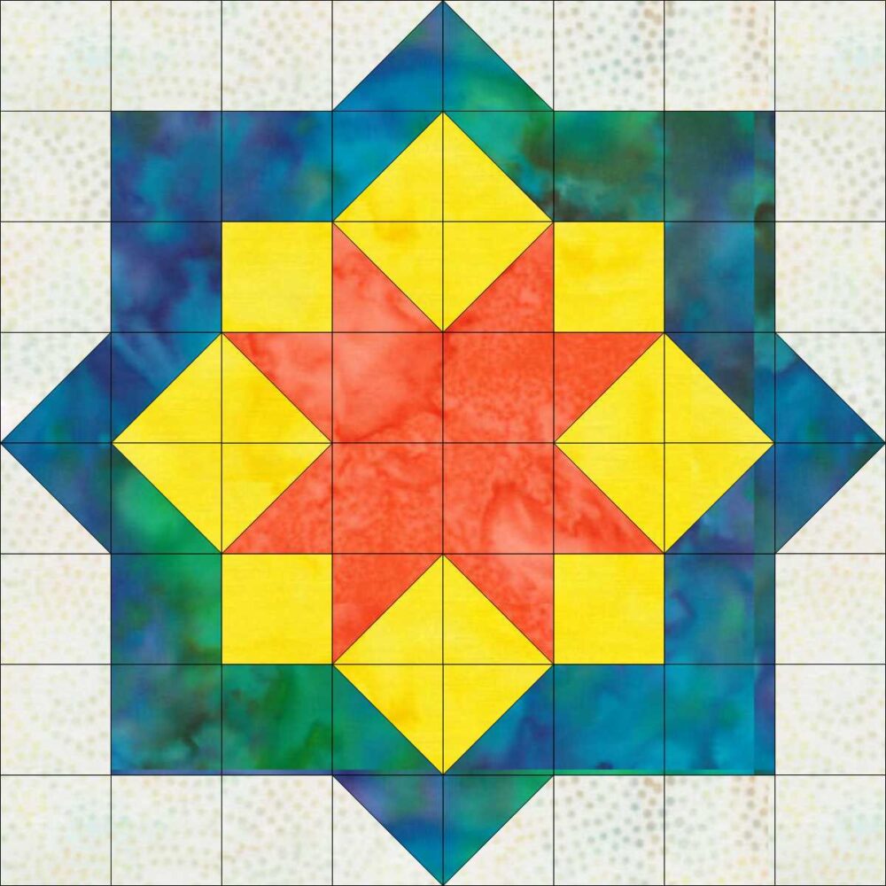 Quilt Block Pattern Mystic Blooms | shop.ageberry.com